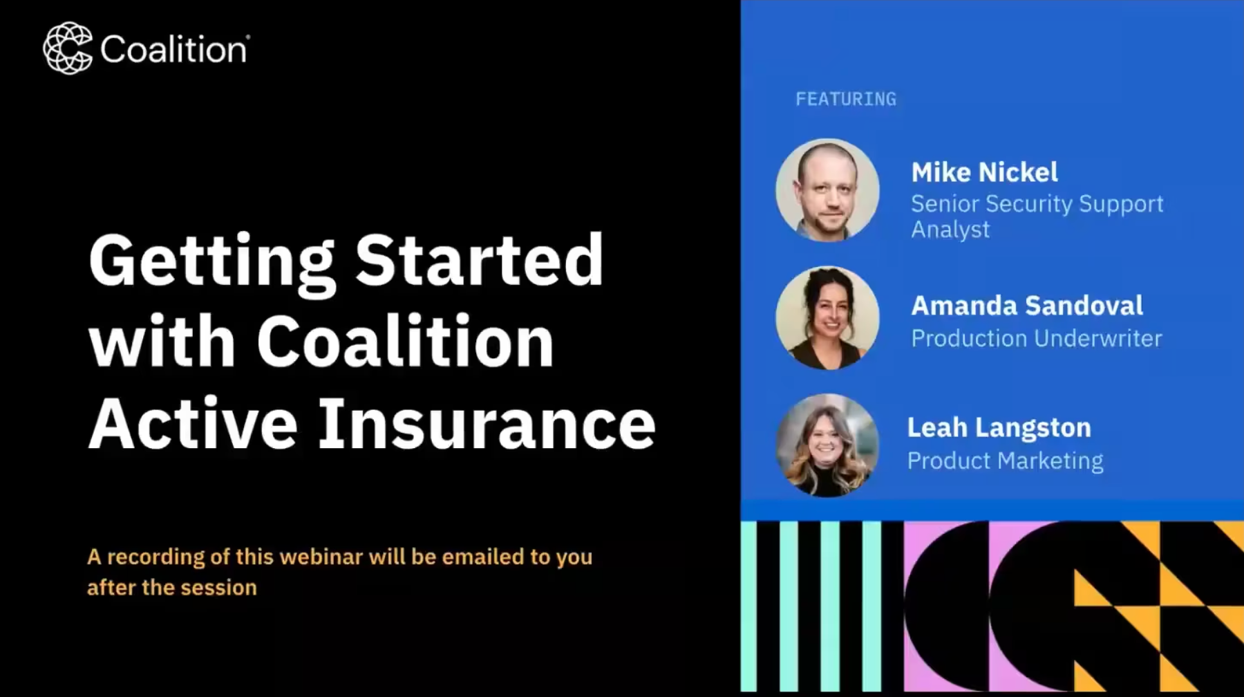 Getting Started with Coalition Active Insurance | Webinar Registration